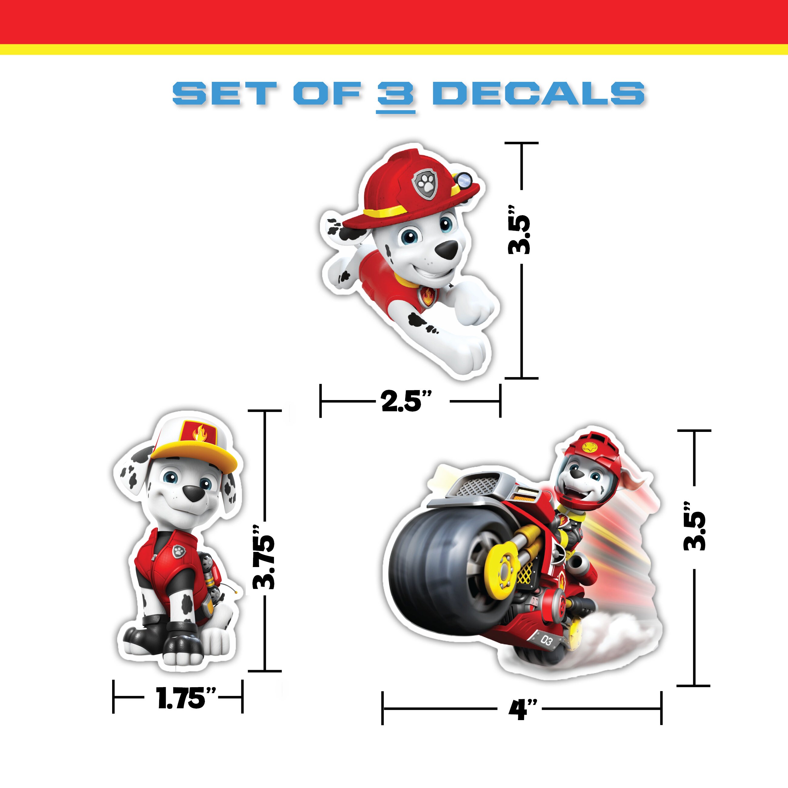 Paw Patrol Decals - Nickelodeon Licensed Paw Patrol Stickers for Kids ...