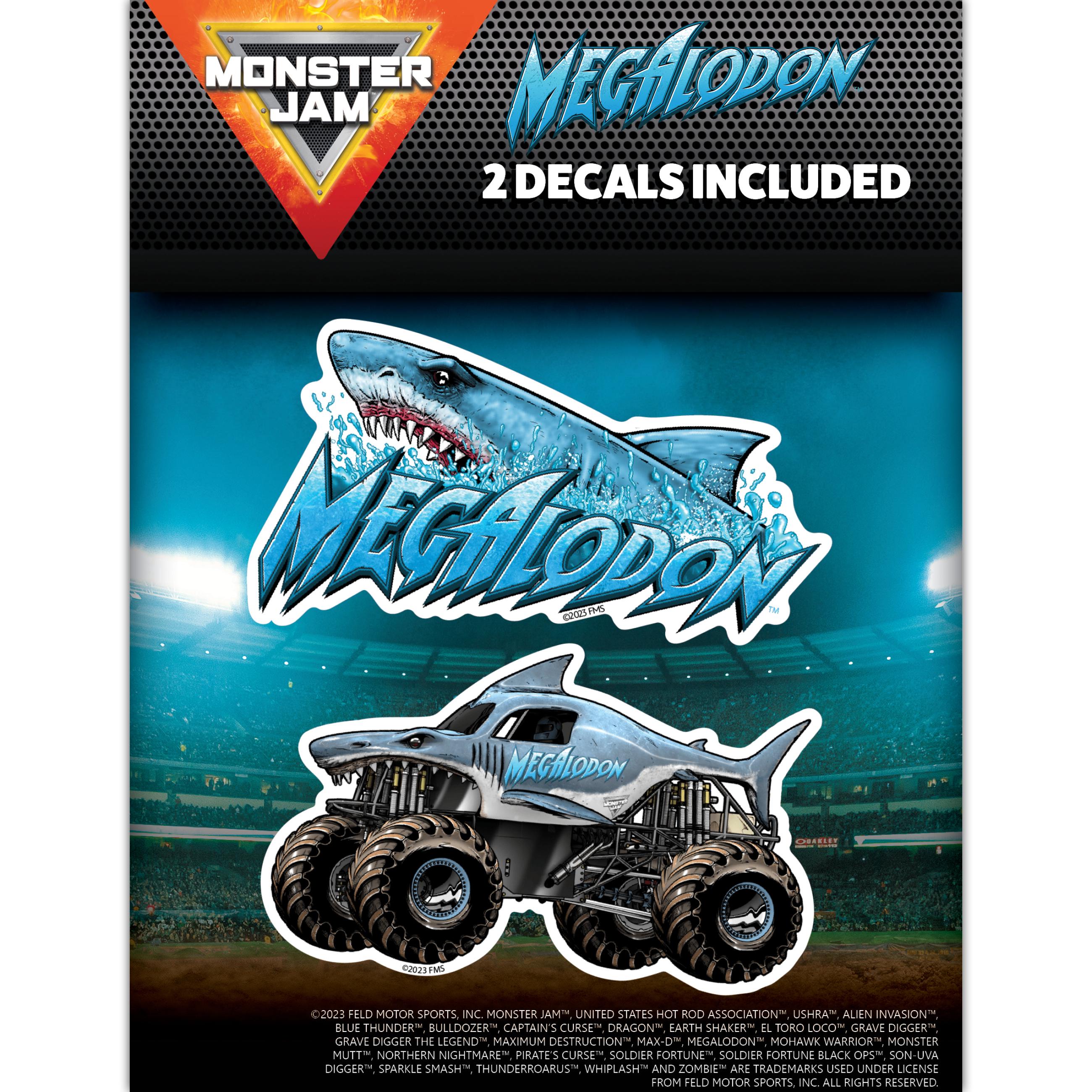Megalodon Monster Jam Vinyl Decals: Truck Stickers - Etsy
