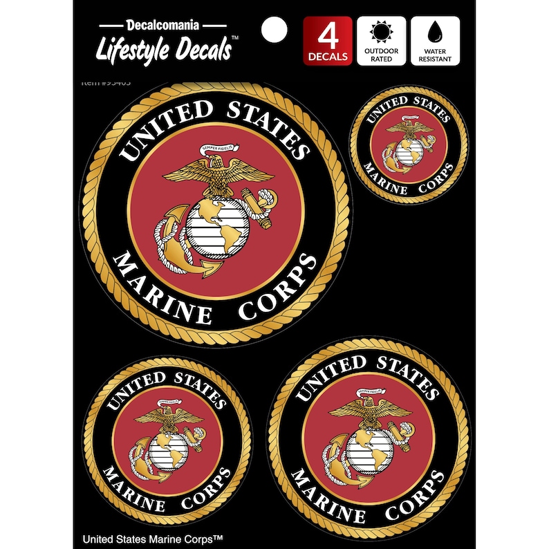 USMC Marine Corps Officially Licensed Vinyl Decals Stickers Car Truck ...