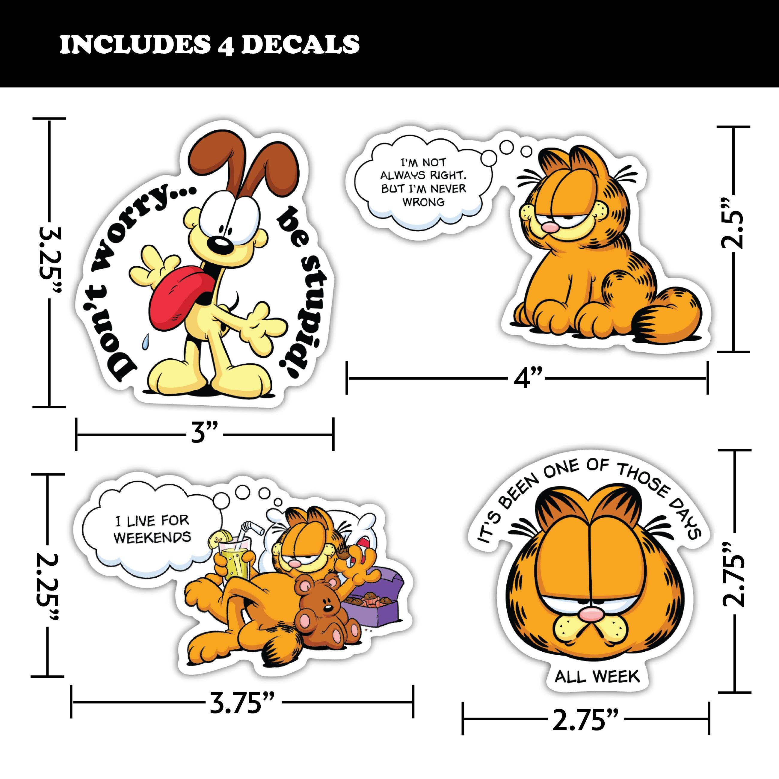Garfield Odie Pooky Nickelodeon Licensed Vinyl Decals for Laptop ...