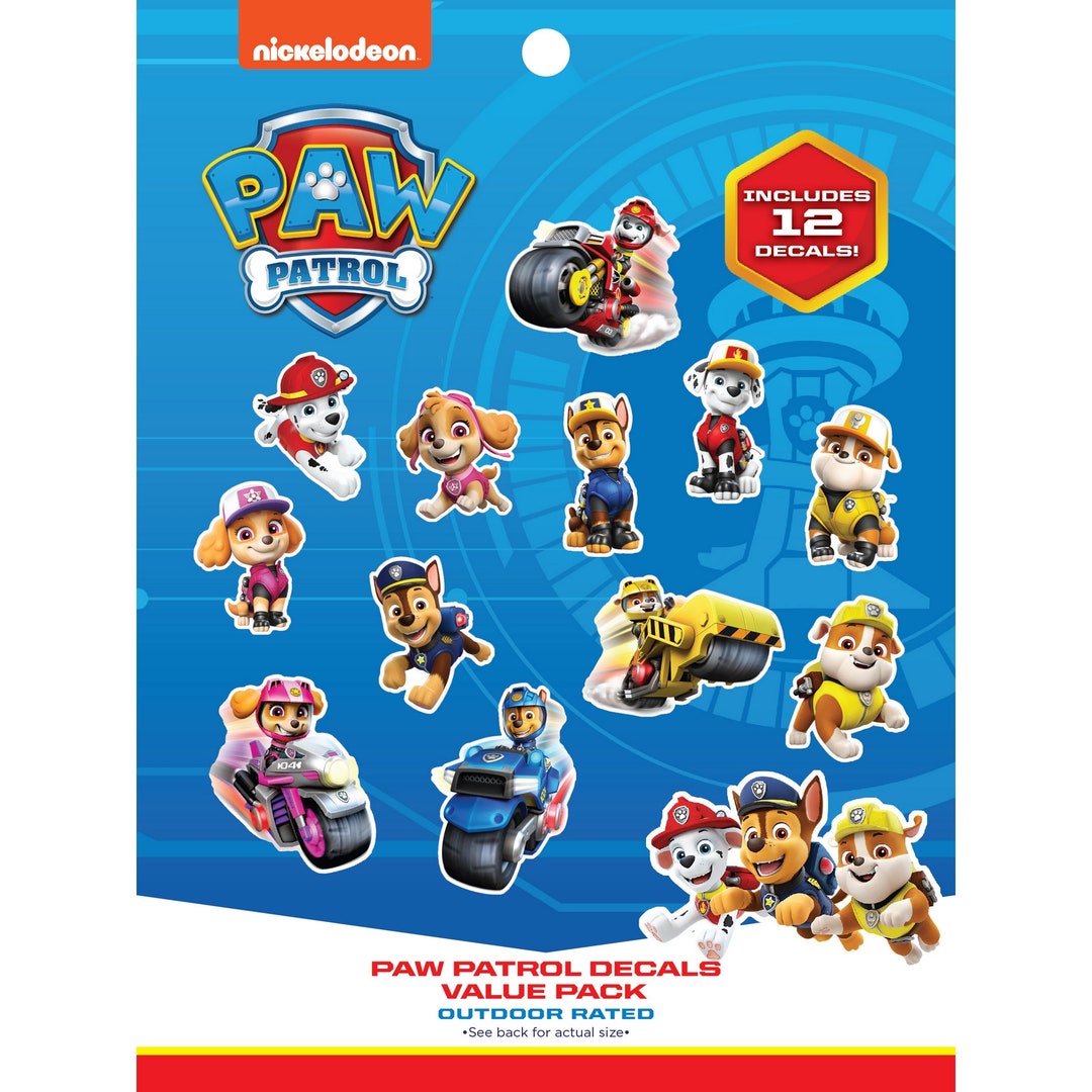 Paw Patrol Decals - Nickelodeon Licensed Paw Patrol Stickers for Kids ...