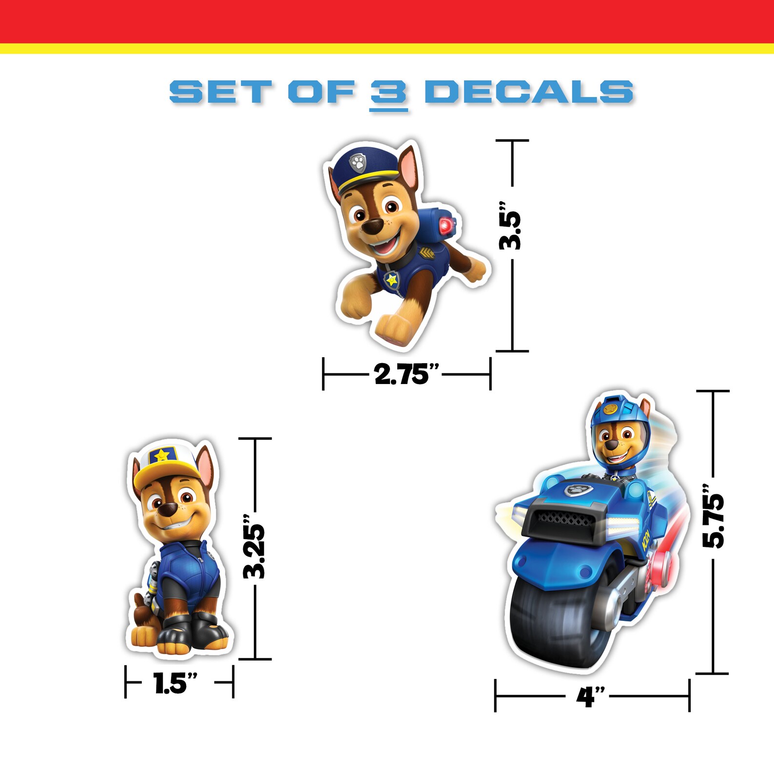 Paw Patrol Decals - Nickelodeon Licensed Paw Patrol Stickers for Kids ...