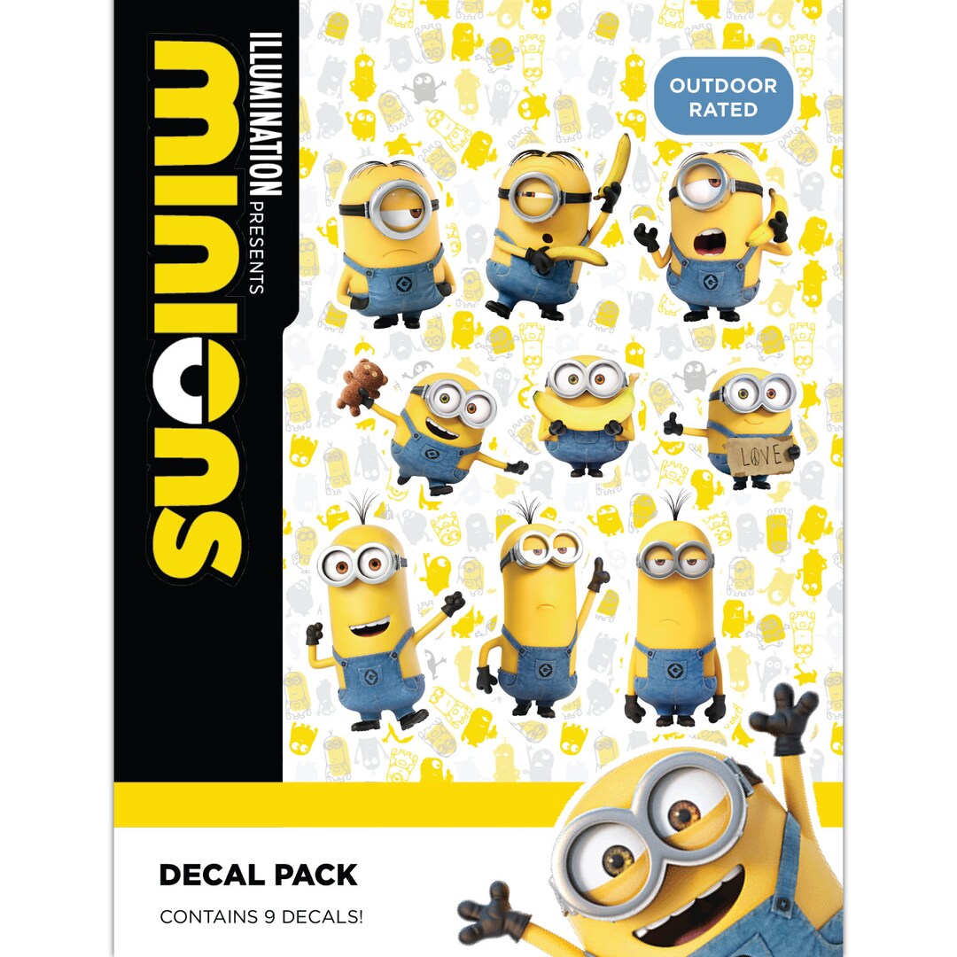 Despicable Me Licensed Minions Car Decals - Bob Stuart Kevin Vinyl ...