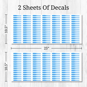 Small Blue Line Wall Decals - Set of 270 Boho Line Decals Removable ...