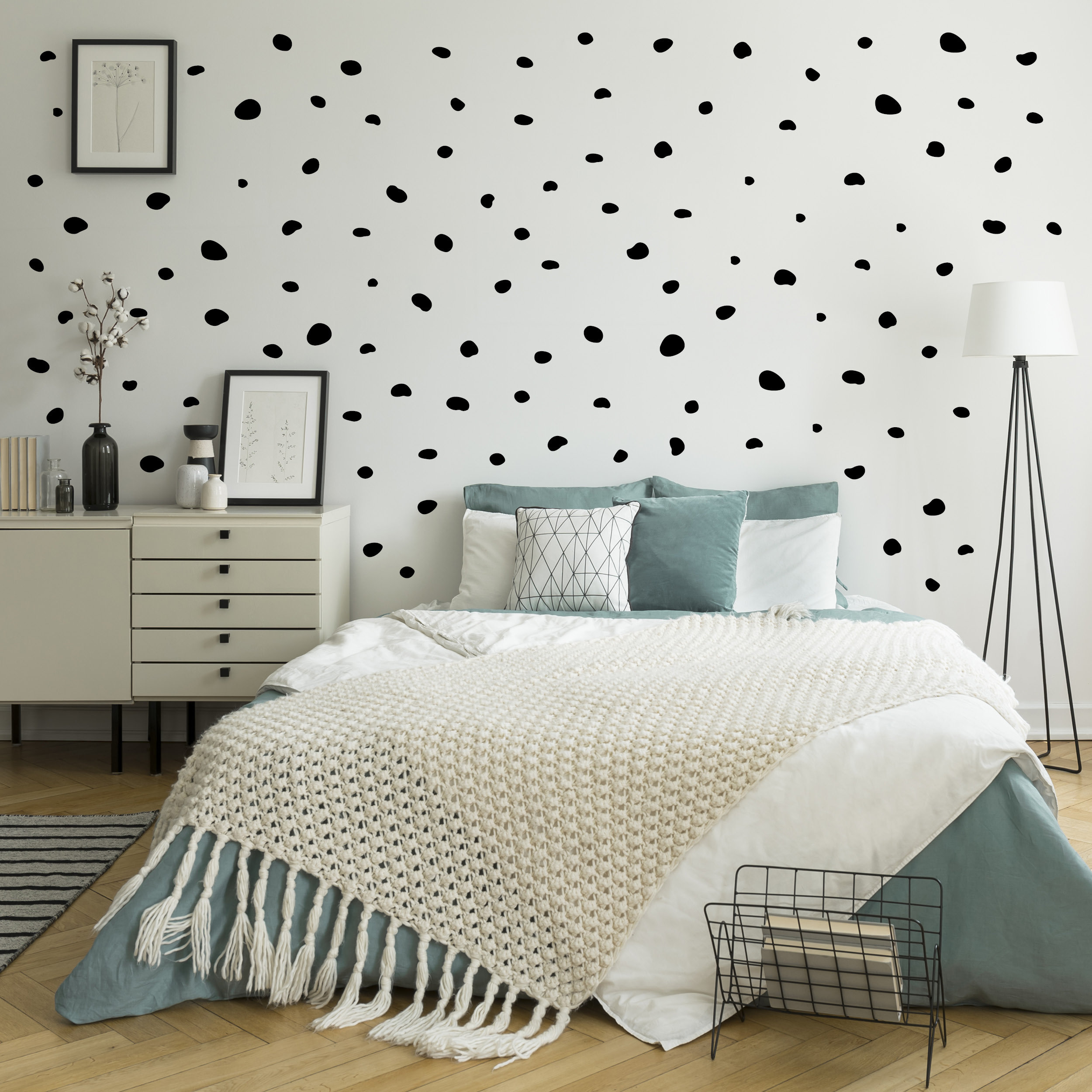 Dalmatian Black Dots Wall Decals Set of 216 Polka Dot Stickers ...