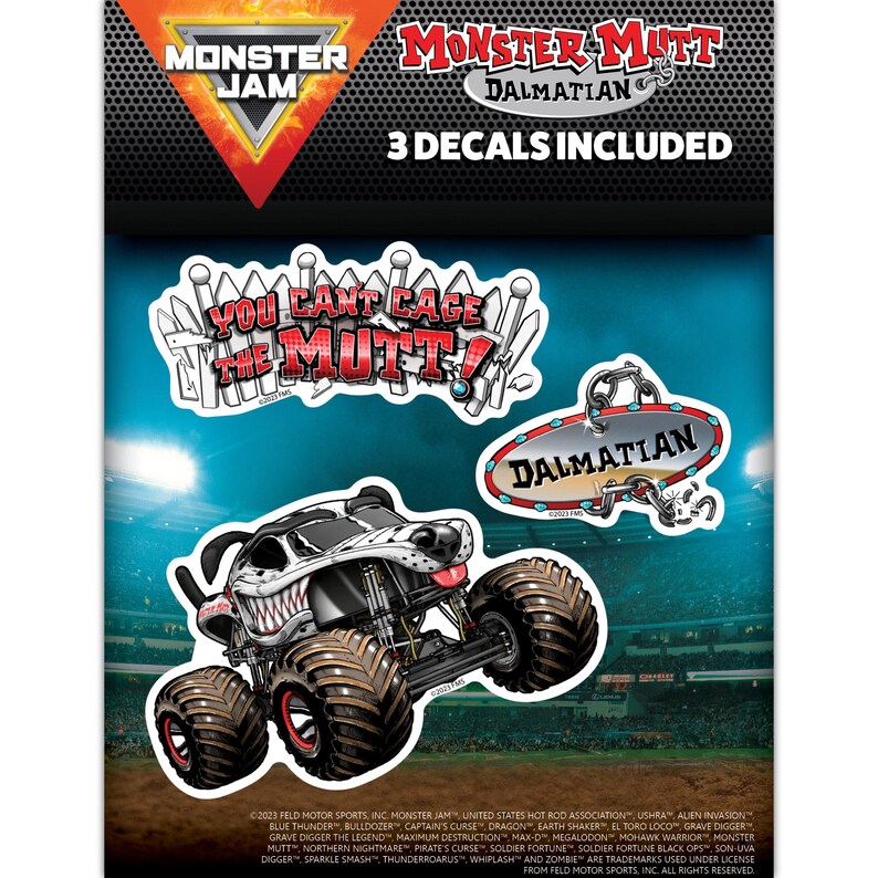 Monster Mutt Dalmatian Decals: Monster Jam Vinyl Stickers - Etsy