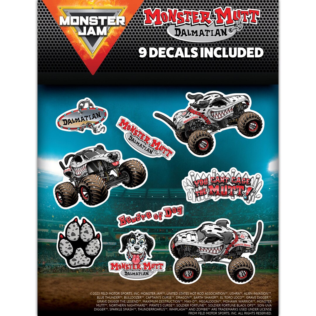 Monster Mutt Dalmatian Decals: Monster Jam Vinyl Stickers - Etsy