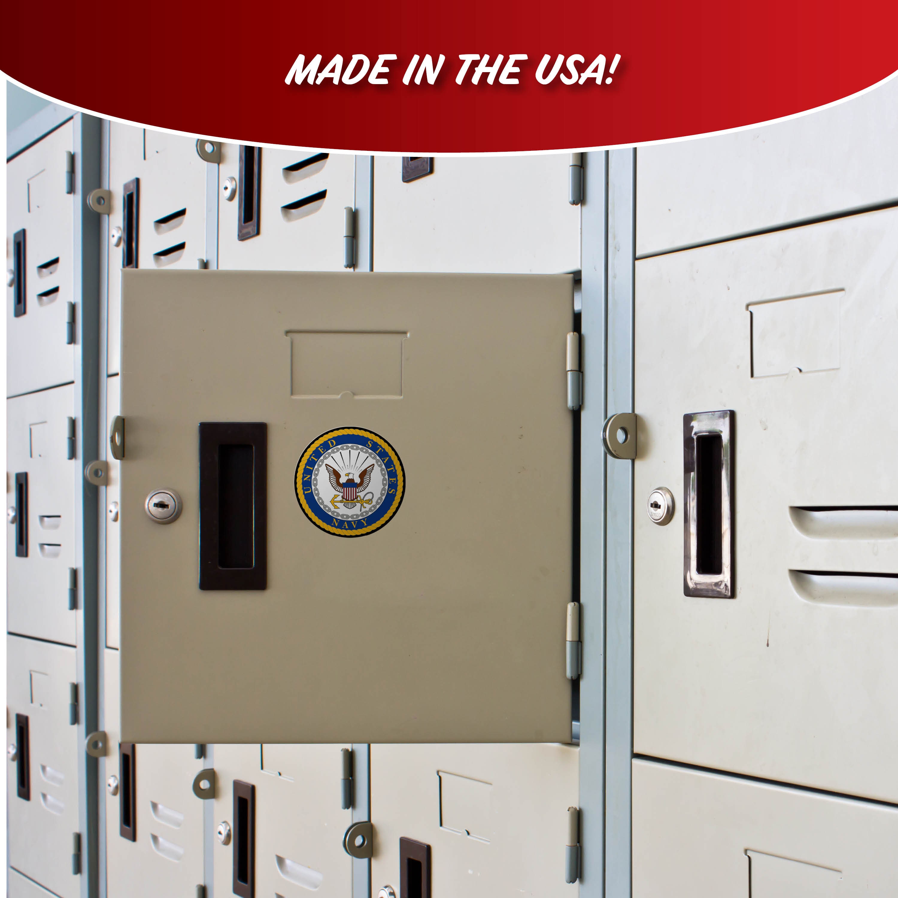 Set of 4 US Navy Logo Decals - USN Licensed Military Car Stickers for ...