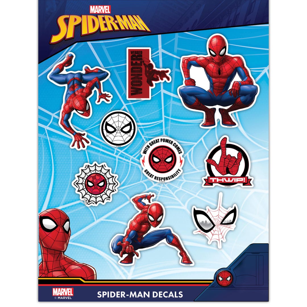 Spider-man Marvel Licensed Vinyl Decals for Laptop, Tumbler, Water ...