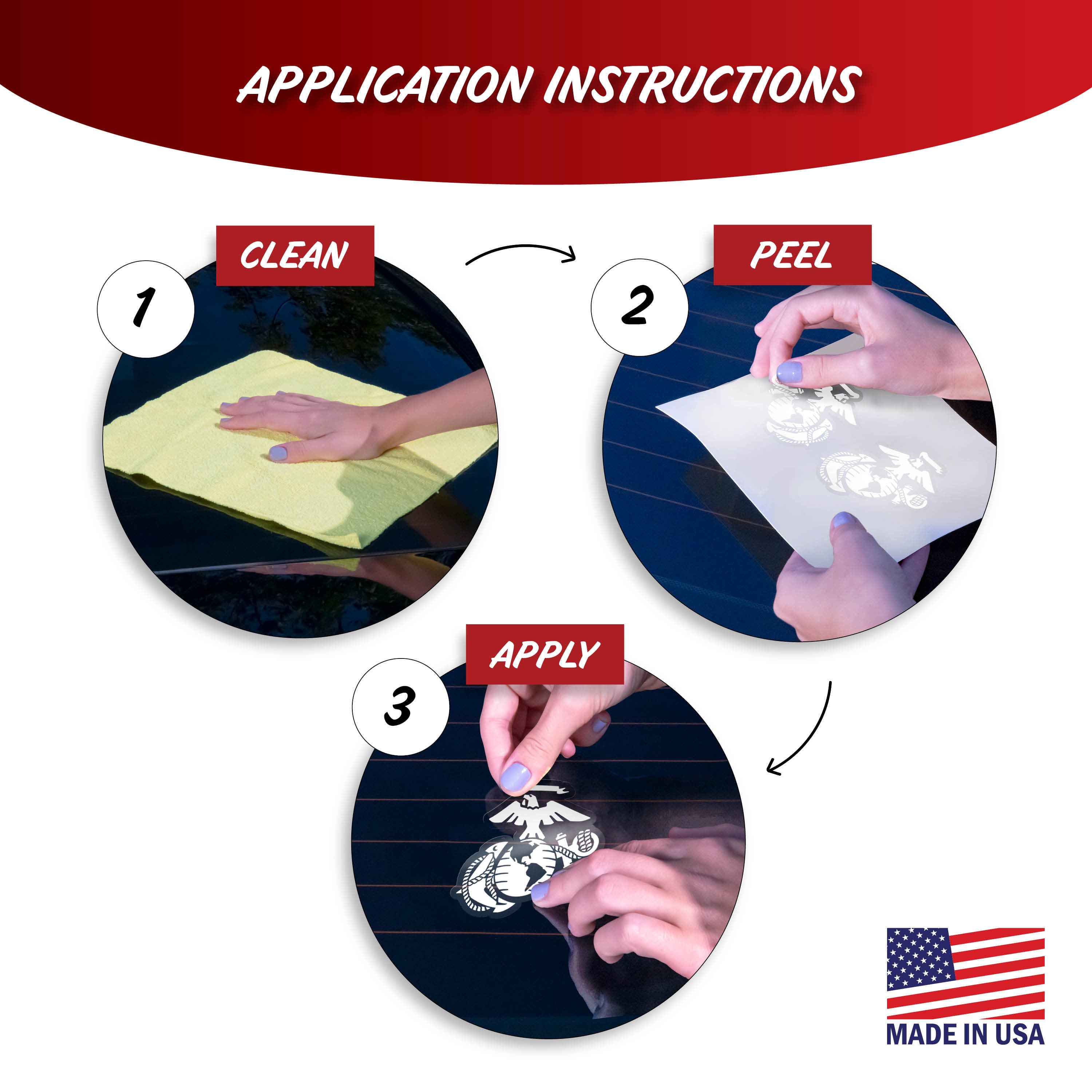 Marine Corps EGA Eagle Globe & Anchor Vinyl Decals Stickers USMC ...