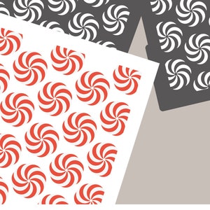 Digital STENCIL Peppermint Candy Cookie Stencil SVG Candy Stencil Peppermint Stencil Christmas ...