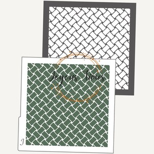 Digital STENCIL Basketweave Pattern Cookie Stencil SVG Diagonal ...