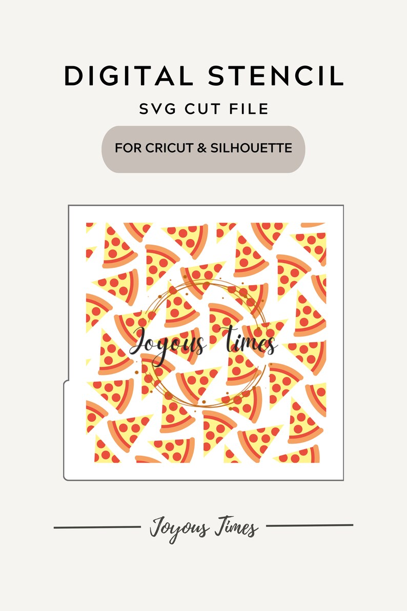 Pizza Cookie Stencil SVG: Food Stencil, Clay Template (digital Download ...