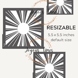 Digital STENCIL Sunburst Cookie Stencil SVG Sun Stencil Sun Rays ...