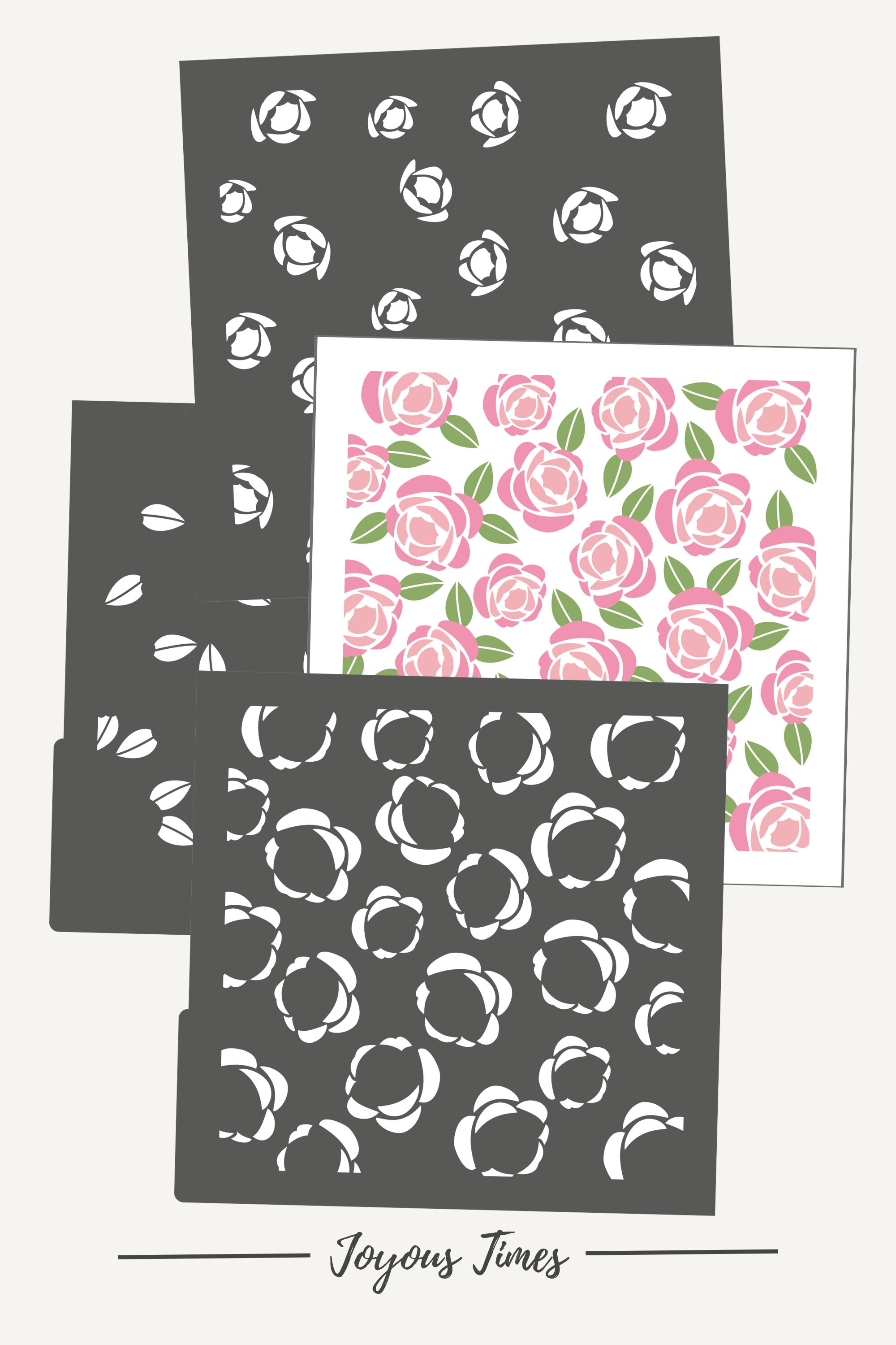 Digital STENCIL Roses Cookie Stencil SVG Floral Stencil Flower - Etsy