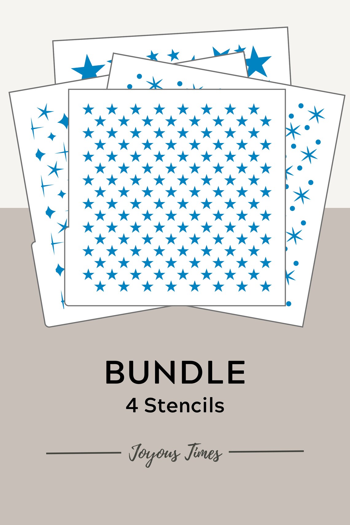 Digital Stencil Bundle Star Stencil Repeating Star Pattern Etsy