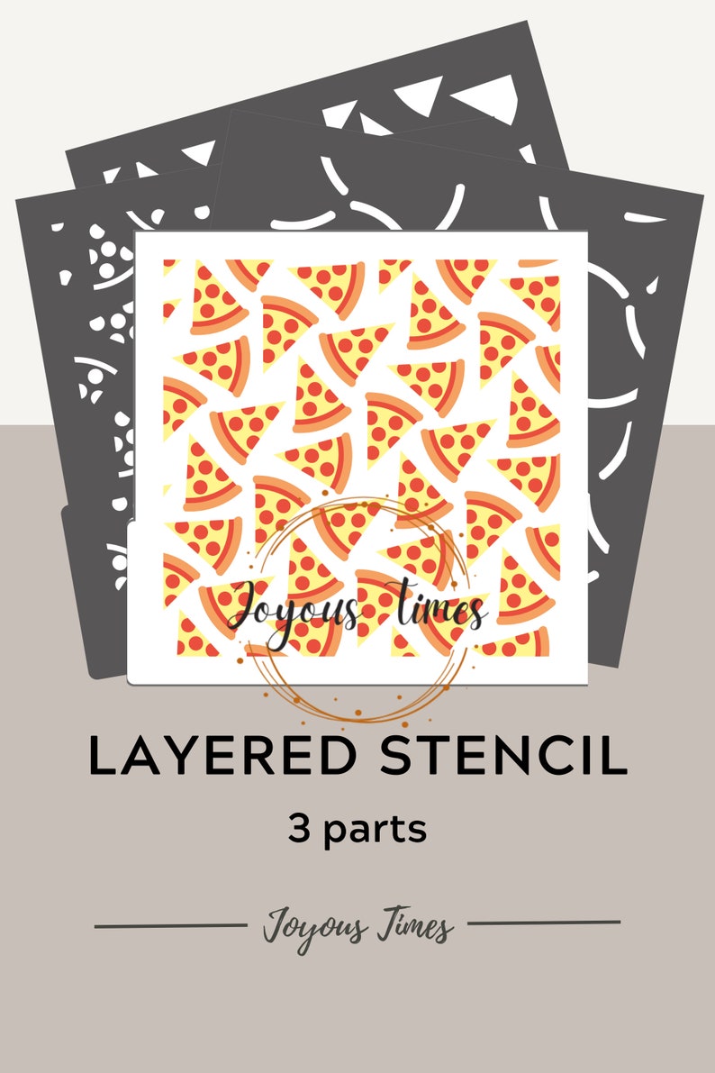 Pizza Cookie Stencil SVG: Food Stencil, Clay Template (digital Download ...