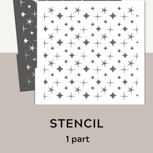 Stencil DIGITAL Sparkling Star Stencil Sparkle Stencil Star Cookie Stencil SVG Celestial Clay ...