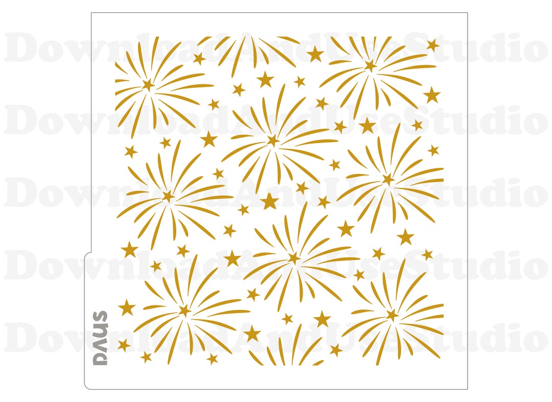 DIGITAL Stencil, Fireworks Cookie Stencil SVG and PNG Files, DAUS092 - Etsy