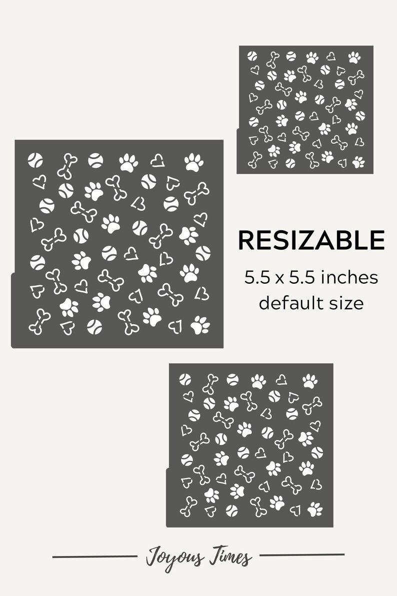 Dog Toys & Paw Print Cookie Stencil - SVG/PNG Files (digital) - Etsy