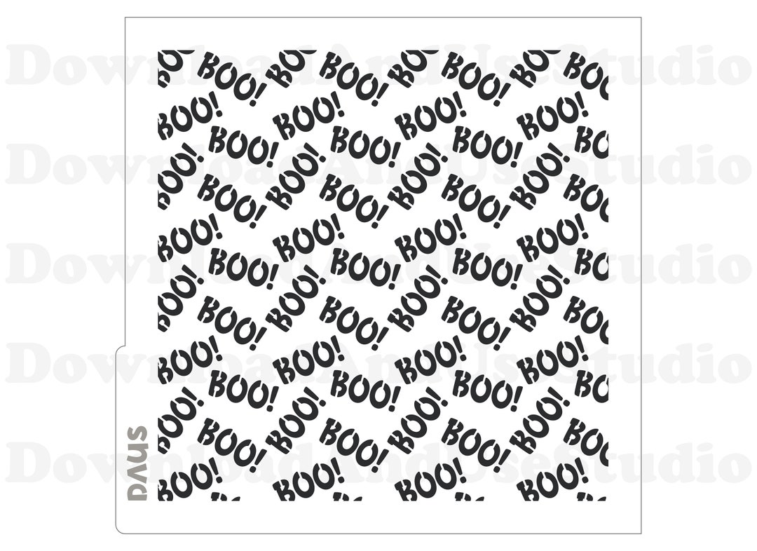 DIGITAL Stencil, Scattered Boo Stencil SVG and PNG Files, DAUS074 - Etsy