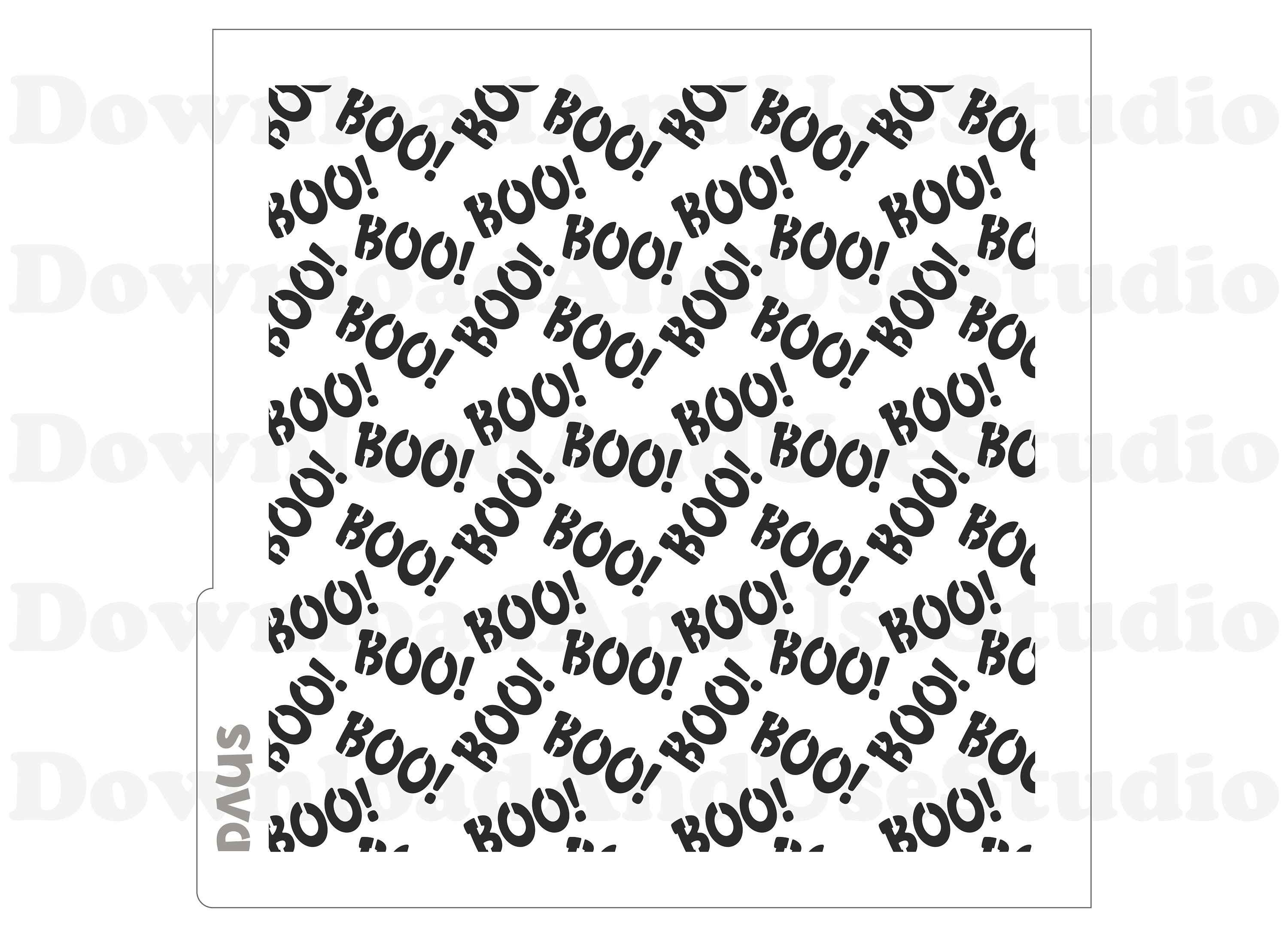 DIGITAL Stencil, Scattered Boo Stencil SVG and PNG Files, DAUS074 - Etsy
