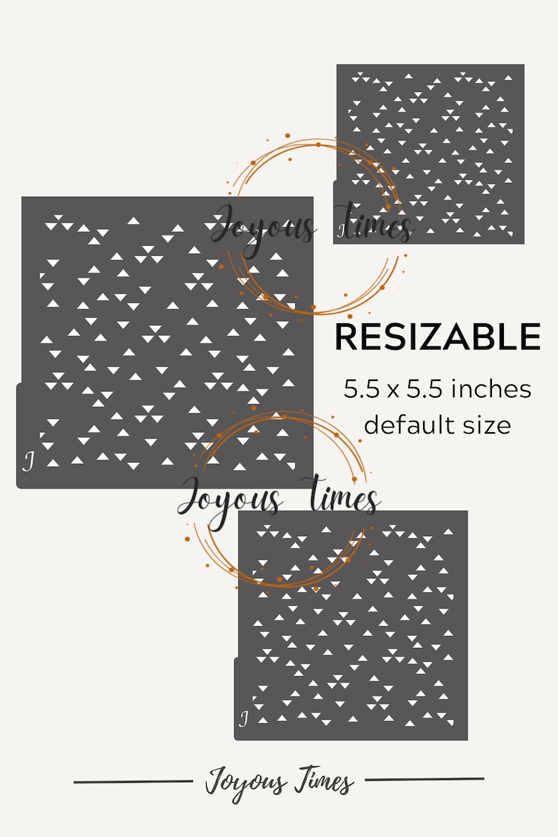 Triangle Pattern Cookie Stencil: Geometric Clay Template (SVG Digital ...