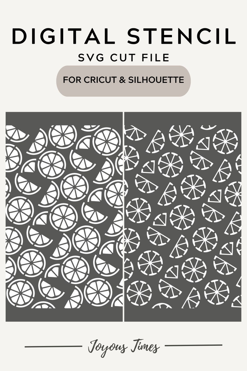 Lemon Slice Cookie Stencil SVG: Fruit Food Template (digital Download ...