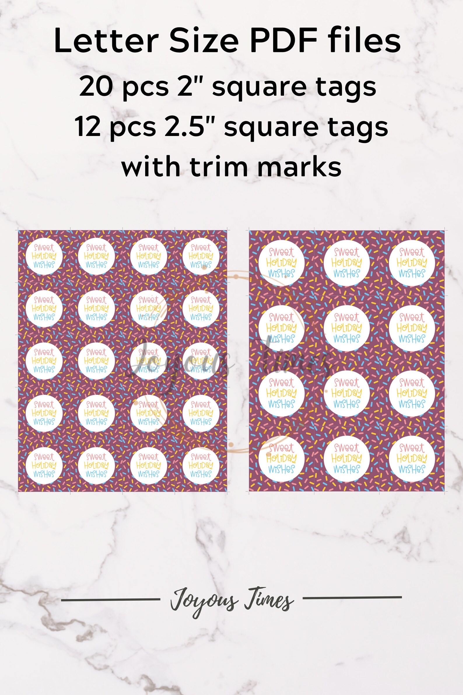 Printable TAG Sweet Holiday Wishes Tag Holiday Cookie Tag - Etsy