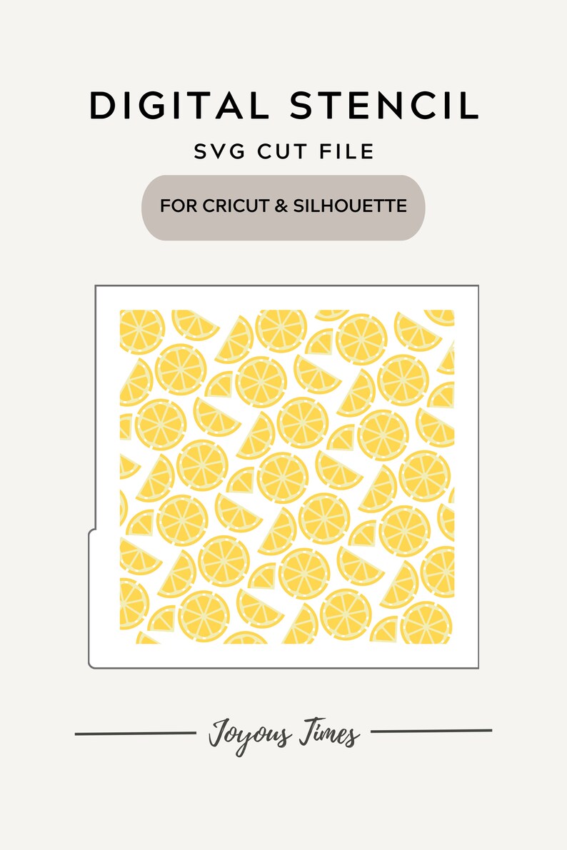 Lemon Slice Cookie Stencil SVG: Fruit Food Template (digital Download ...