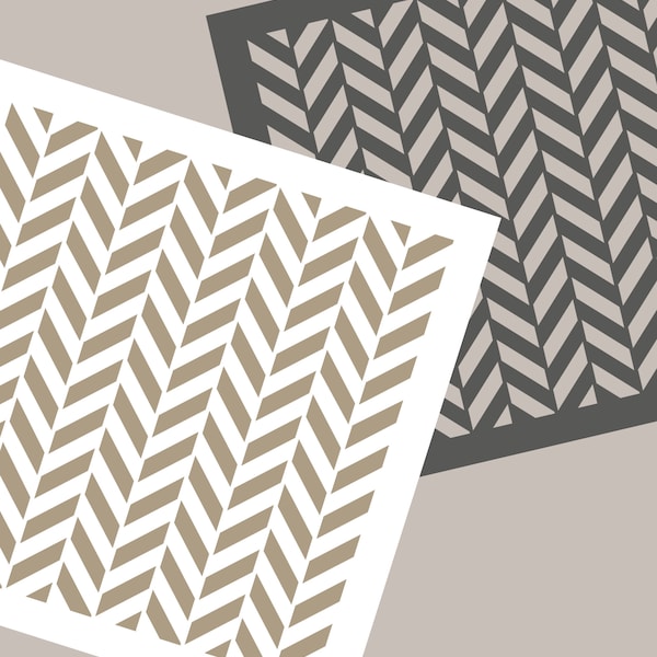 Herringbone Stencil - Etsy