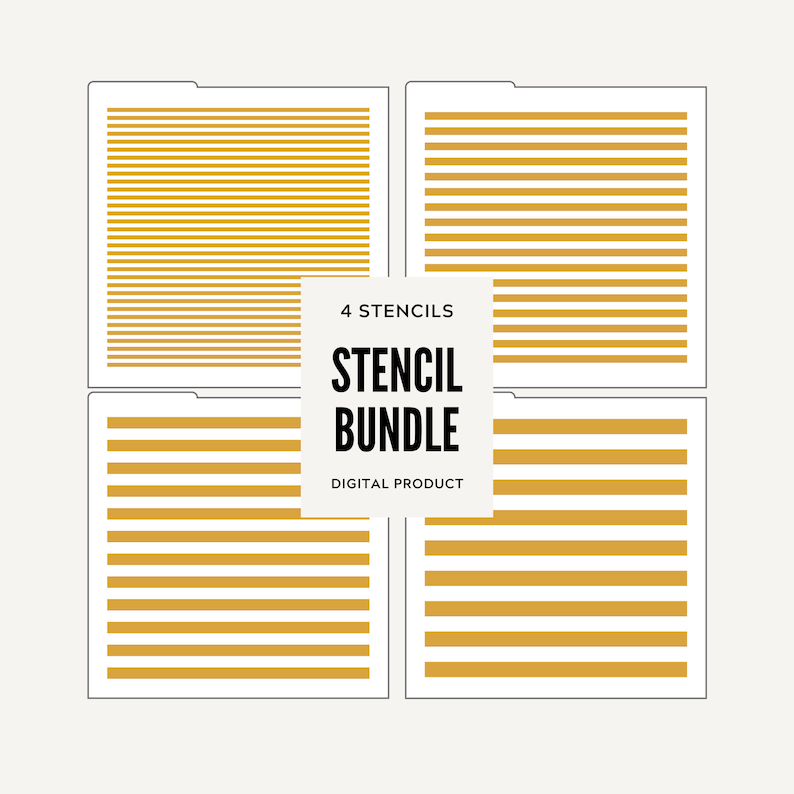 Digital STENCIL Horizontal Stripe Stencil Vertical Stripe - Etsy