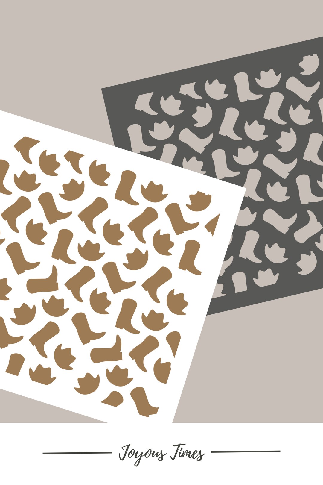 Digital STENCIL Cowboy Hat and Boot Cookie Stencil SVG Boot Stencil ...