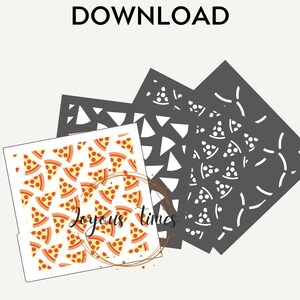 Pizza Cookie Stencil SVG: Food Stencil, Clay Template (digital Download ...