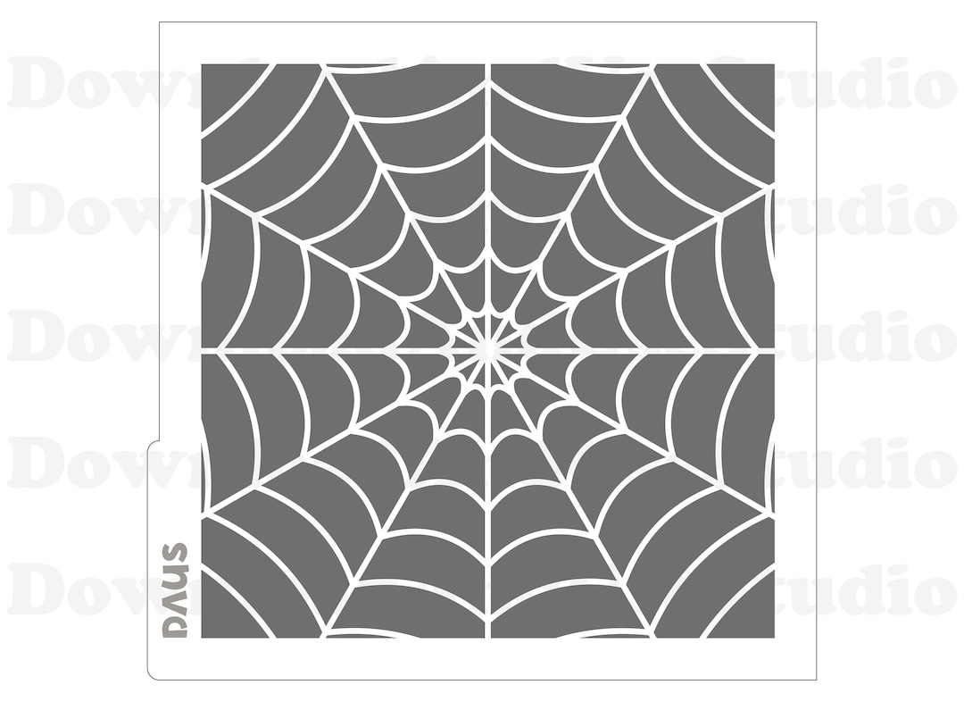 DIGITAL Stencil, Spider Web Cookie Stencil SVG and PNG Files, DAUS077 ...