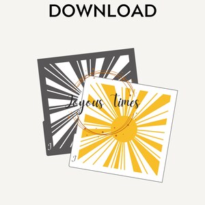 Digital STENCIL Sunburst Cookie Stencil SVG Sun Stencil Sun Rays ...
