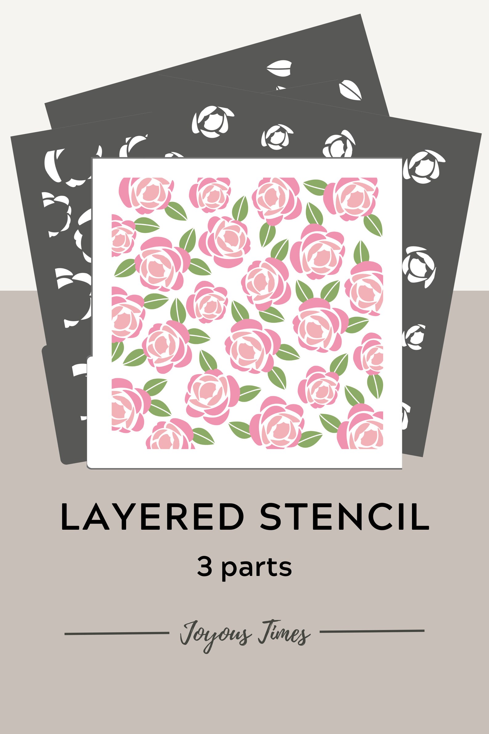 Digital STENCIL Roses Cookie Stencil SVG Floral Stencil Flower - Etsy