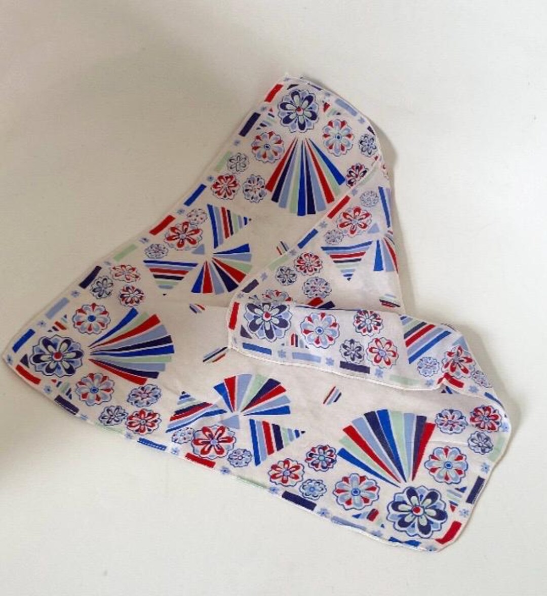 Art Deco 1920s Geometric Silk Pocket Square Scarf Handkerchief ...