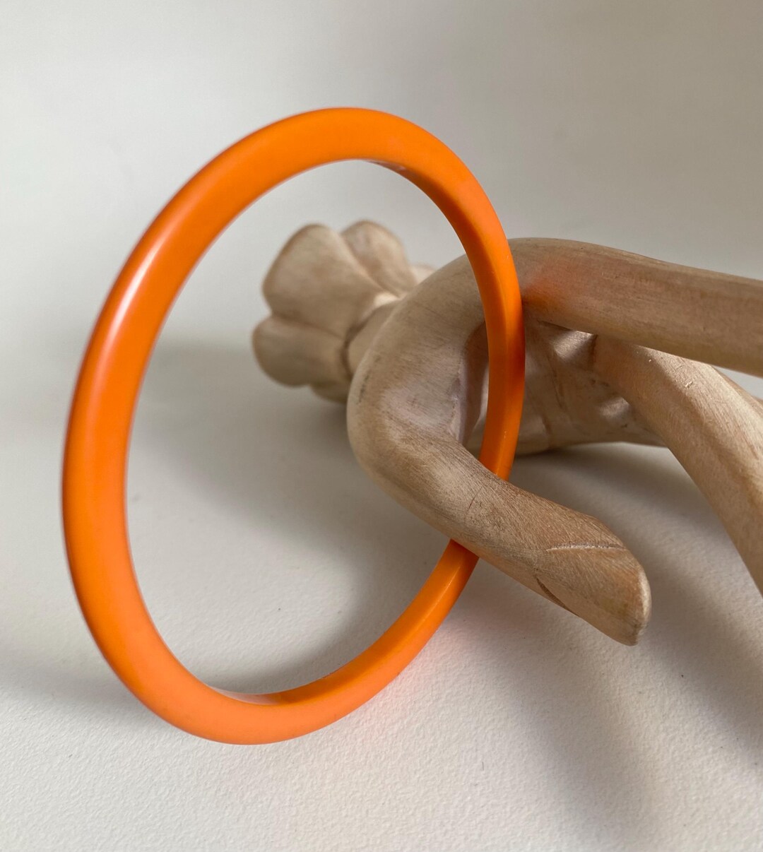 Art Deco 1930s Vintage Orange Tango Phenolic Bakelite Spacer Bracelet ...