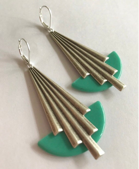 Art deco earrings etsy store