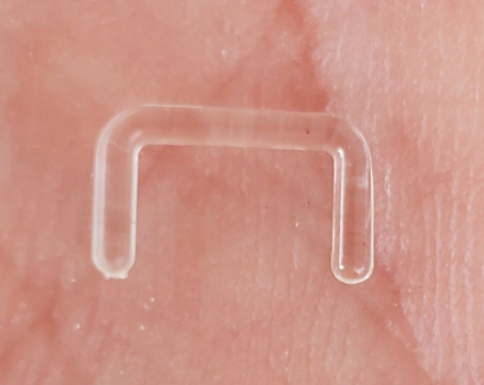 16g Septum Retainer Clear Hide Septum Piercing, No See, for Work, Clear ...