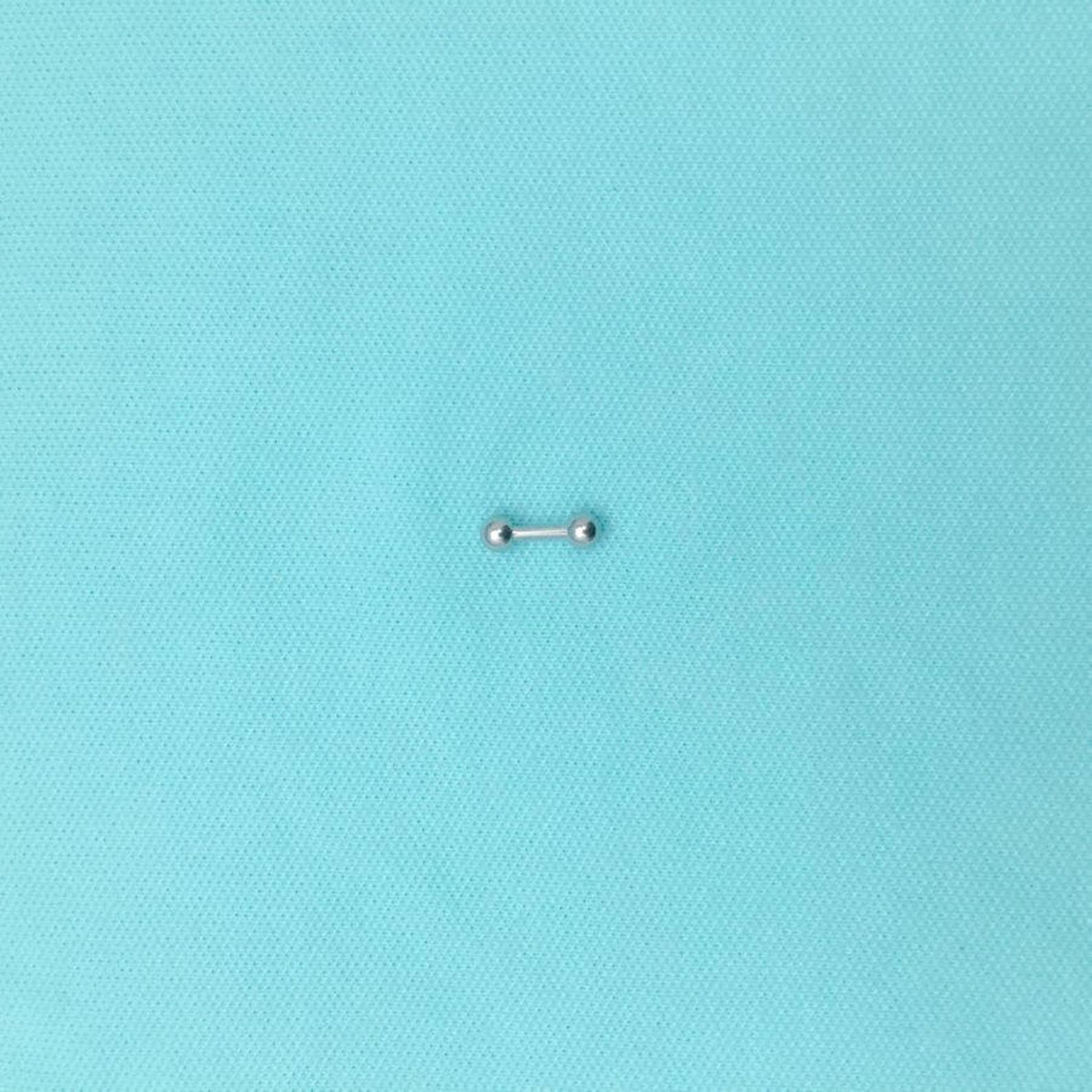 Surgical Steel 16g 8mm 3mm Balls SEPTUM RETAINER BAR, Tragus, Rook ...