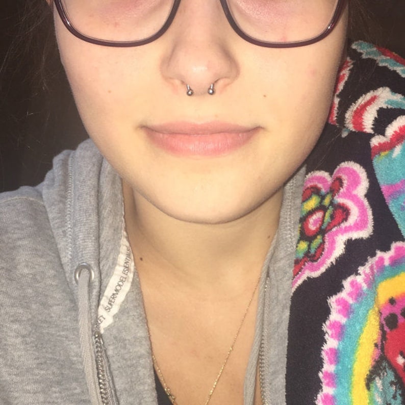 Septum Ring, 14g 16g 18g - 8mm 5/16", U Septum Ring. U Shape. Horseshoe ...