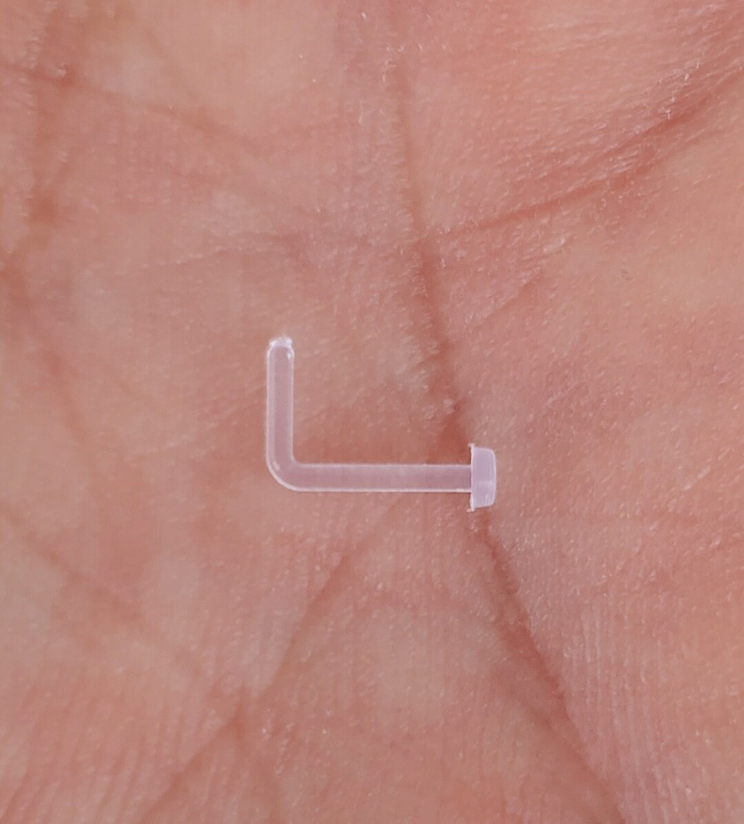 L Shaped Nose Retainer, 18g, 20g, L, Clear Head, Sold Single, Medical ...
