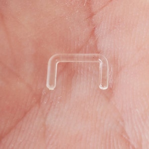 Clear Septum Retainer, 16g, 14g 12g 10g, U Shaped, Sold Single, Medical ...