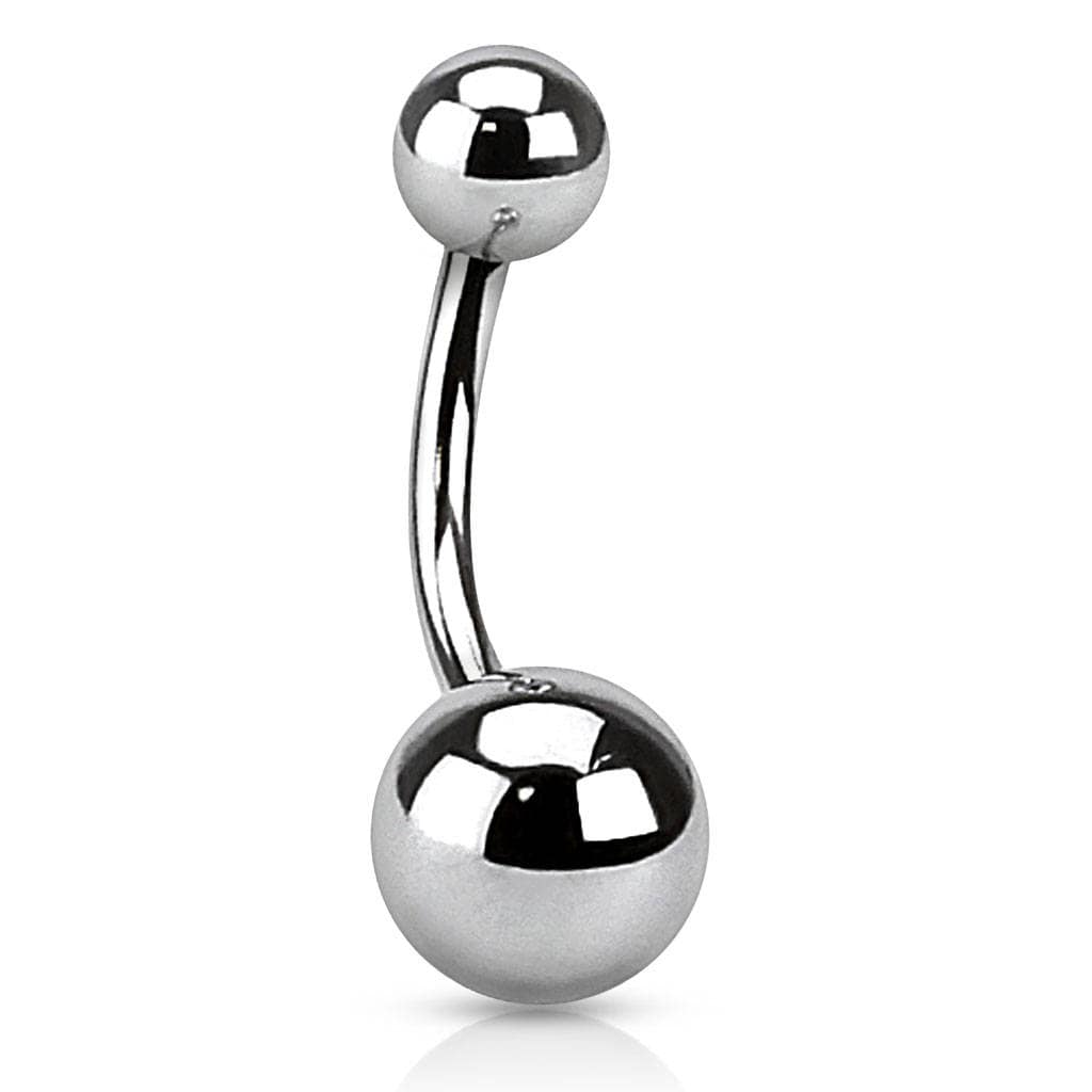 14g Navel Ring, 316L Stainless Steel, Belly Button, 10mm Long, 5mm and ...