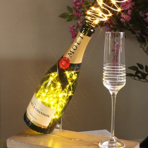 Moet & Chandon Champagne Bottle Custom Lamp. Unique Home Decor Light ...