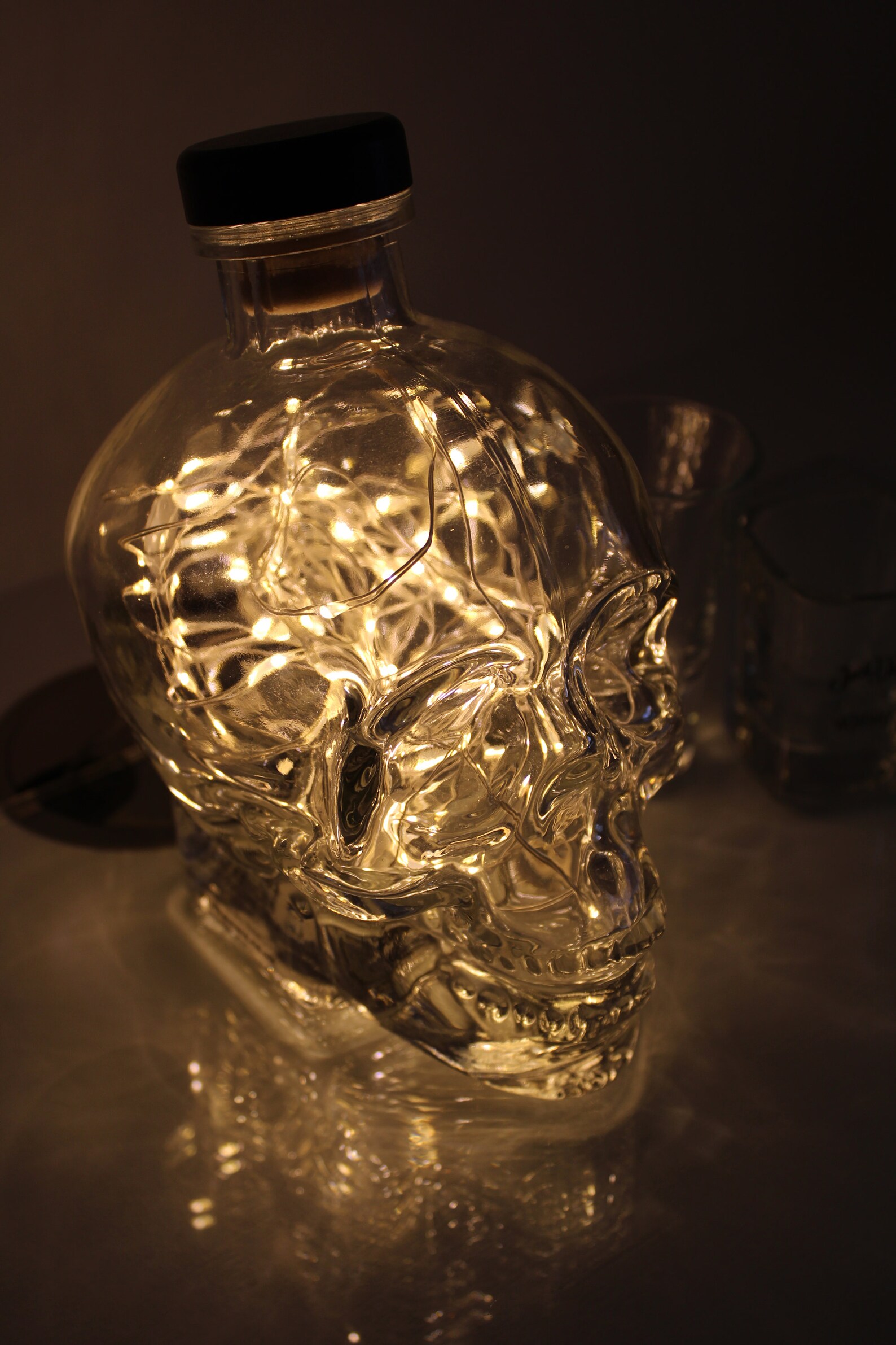 Crystal Head Vodka Bottle Light. Upcycled Bottle Lamp. Perfect - Etsy