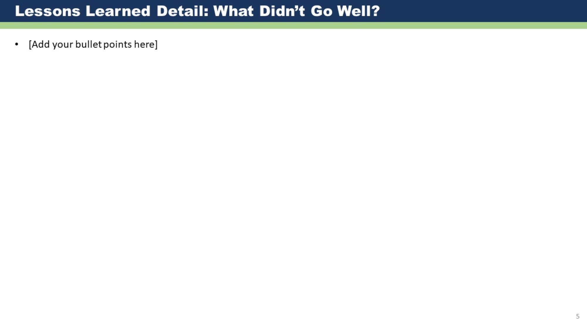 Lessons Learned Template Document Powerpoint Simple Project Management ...