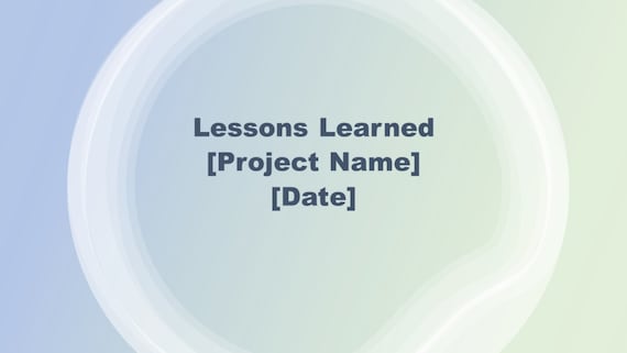 Lessons Learned Template Document Powerpoint Simple Project | Etsy